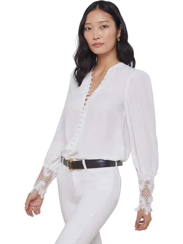 L'Agence Ava Blouse Top - Ivory