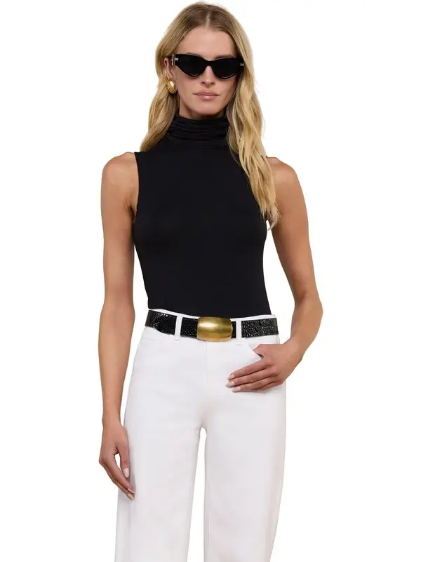 L'Agence Ceci Sleeveless Turtleneck - Black