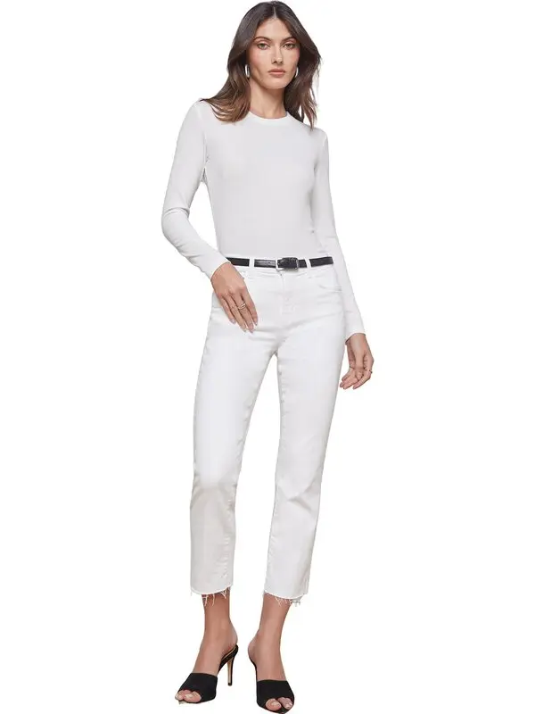 L'Agence Sada Slim-leg Cropped Jean - Blanc