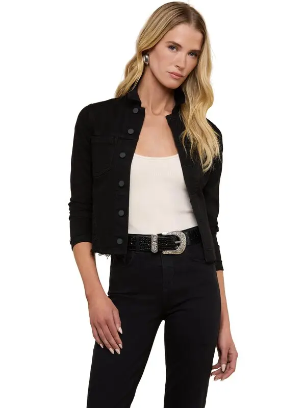 L'Agence Janelle Denim Jacket - Saturated Black