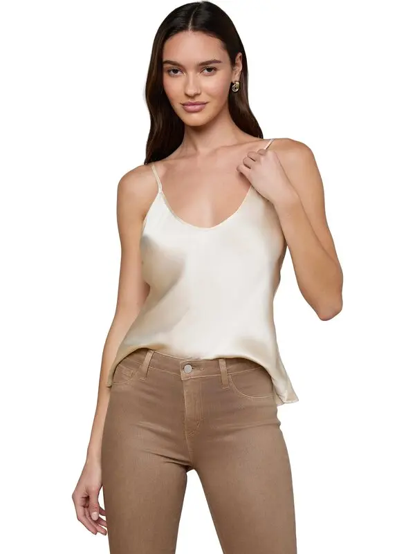 L'Agence Lexi Silk Camisole - Pearl