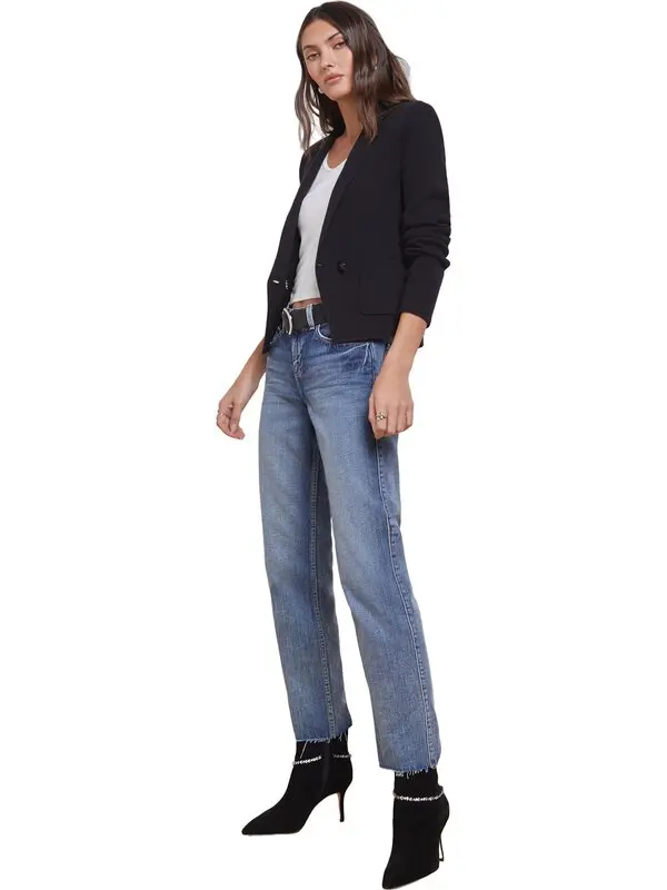 L'Agence Sofia Knit Blazer - Black