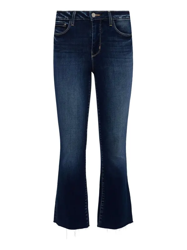 L'Agence Kendra Cropped Flare Jean - Multicolor