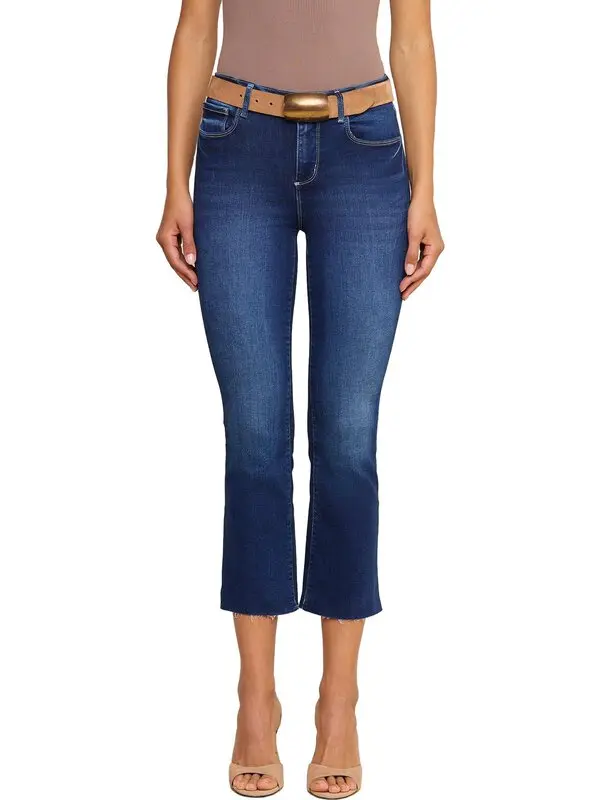 L'Agence Kendra Cropped Flare Jean - Multicolor