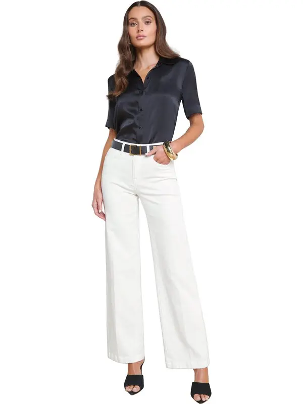 L'Agence Scottie Wide-leg Jean - Blanc