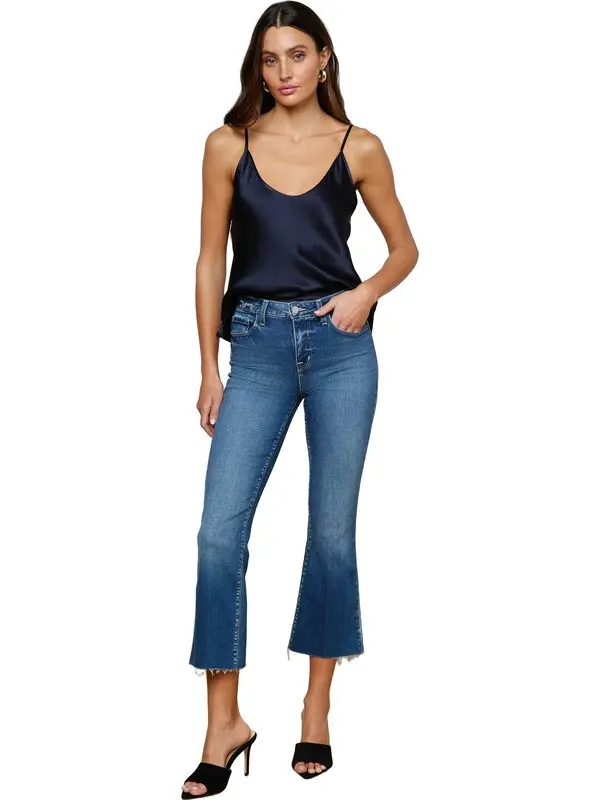 L'Agence Kendra Cropped Flare Jean - Cambridge