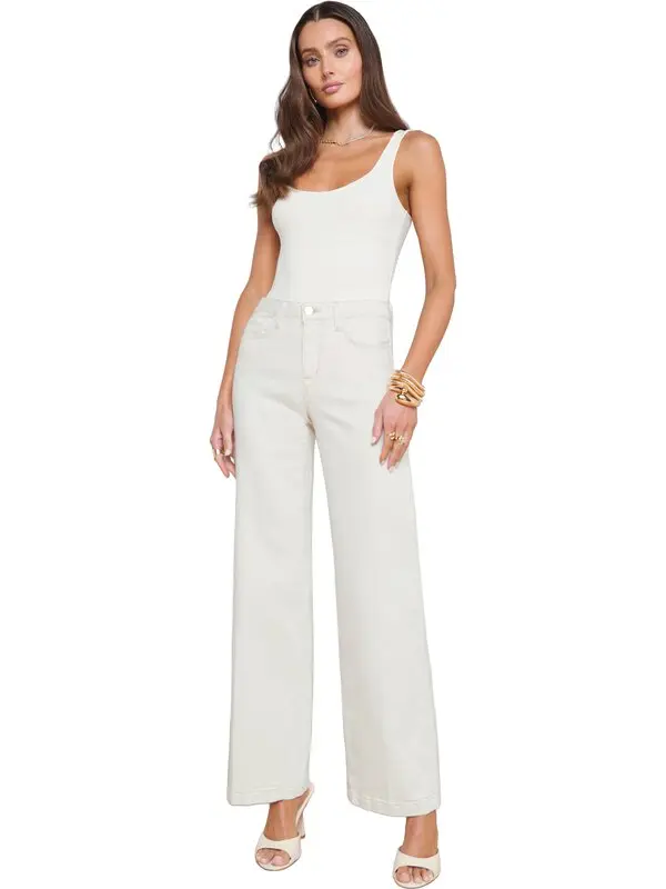 L'Agence Scottie Wide-leg Jean - Macadamia