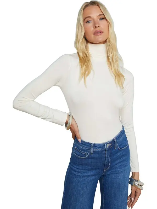 L'Agence Lani Turtleneck - Vintage White