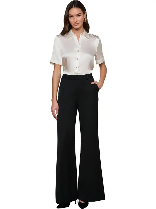 L'Agence Pilar Wide-leg Pants - Classic Black