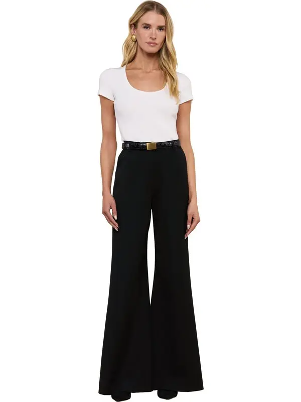 L'Agence Pilar Wide-leg Pants - Classic Black