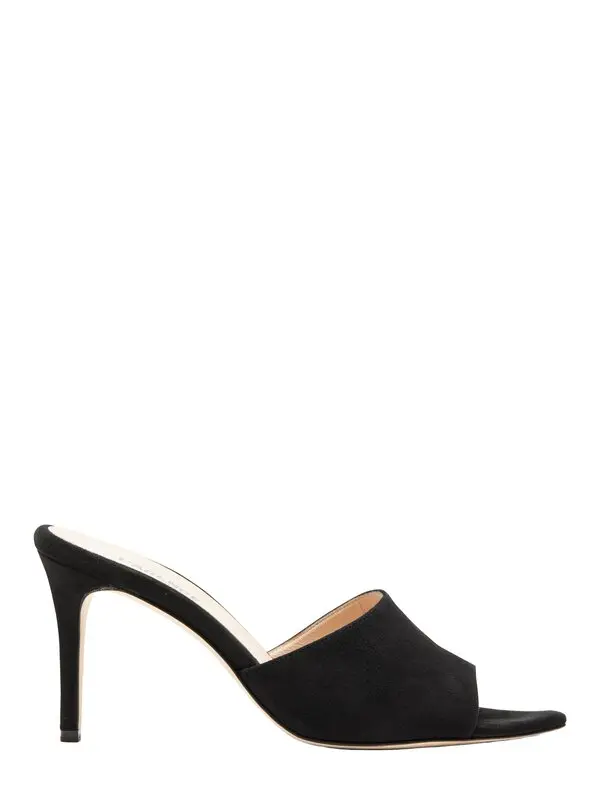 L'Agence Lolita Suede Mule - Black Suede