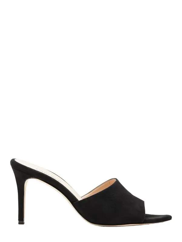 L'Agence Lolita Suede Mule - Black Suede
