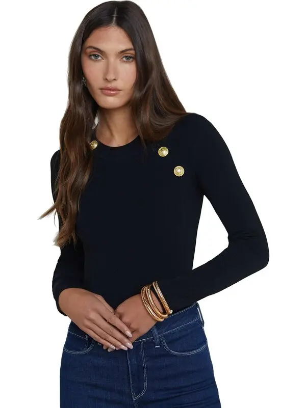 L'Agence Gretchen Pullover - Black/gold