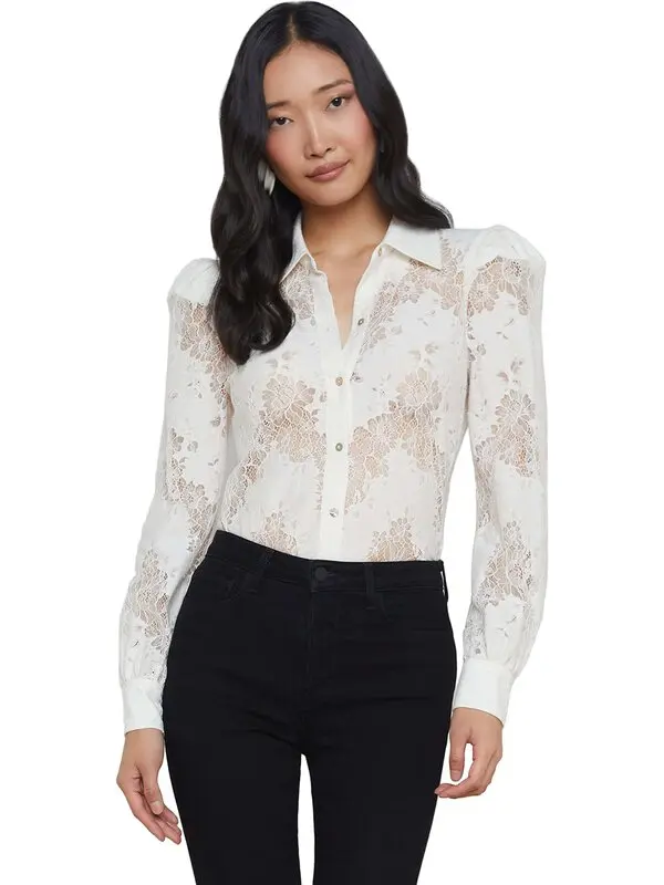 L'Agence Jenica Lace Blouse - Lace Ivory