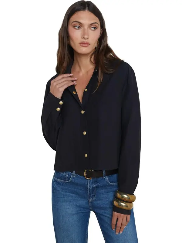 L'Agence Cosette Shirt - Black/gold