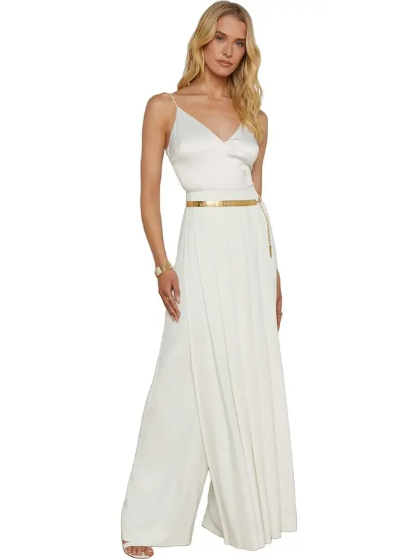 L'Agence Aki Skirt-front Pants - Ivory