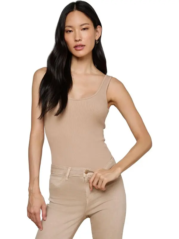 L'Agence Nica Scoopneck Bodysuit - Cappuccino