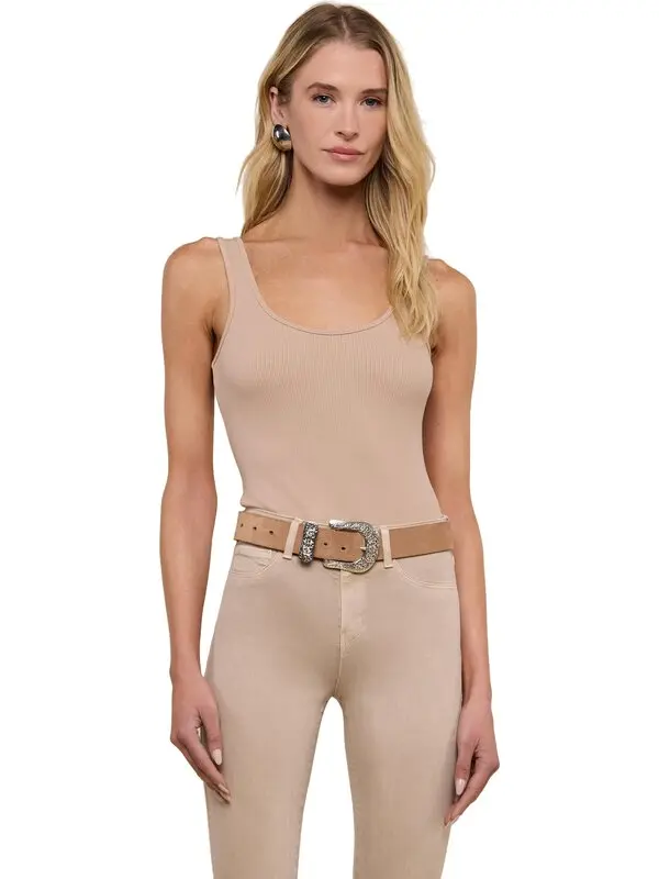 L'Agence Nica Scoopneck Bodysuit - Cappuccino