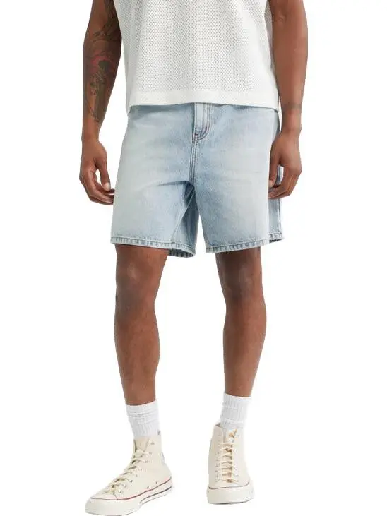 ELWOOD Trail Cotton Denim Shorts - Pale Blue