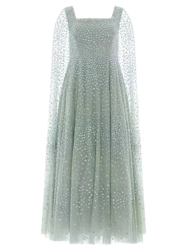 NEEDLE & THREAD Scatter Dot Sequinned Maxi Dress - Green