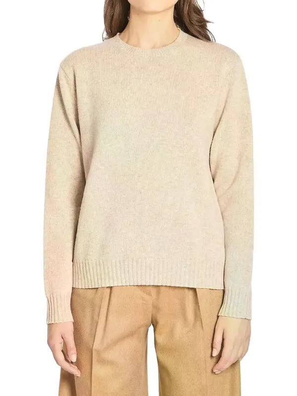 Max Mara Crew-neck Cashmere Sweater - Neutrals