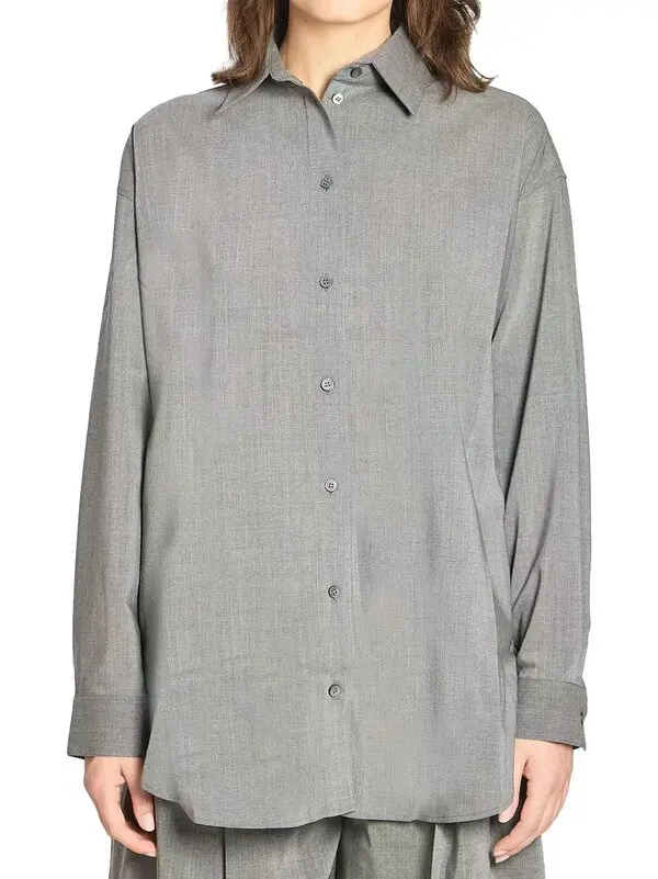Jacquemus Long-sleeve Button-down Shirt - Grey