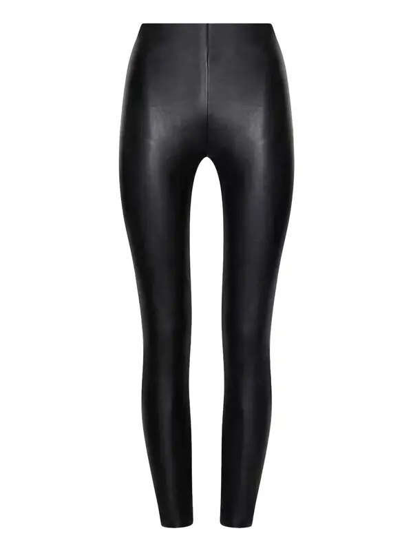 Wolford Leather-paneled Leggings - Black