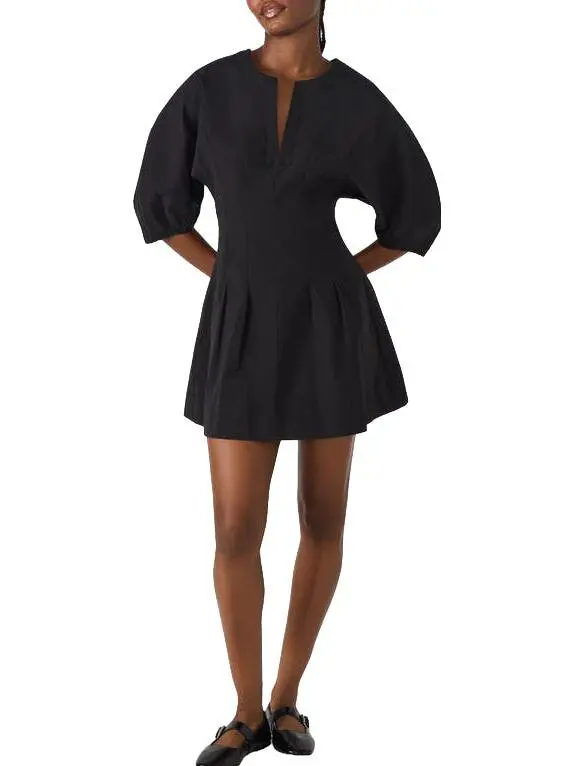 Steve Madden Dayton Pleated Mini Dress - Black