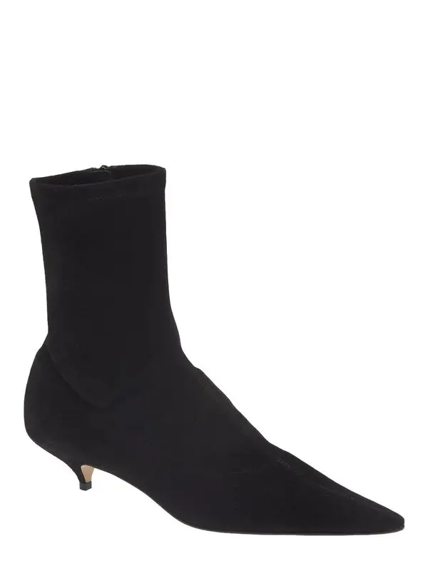 THE ROW Liisa Pointed Toe Bootie - Black