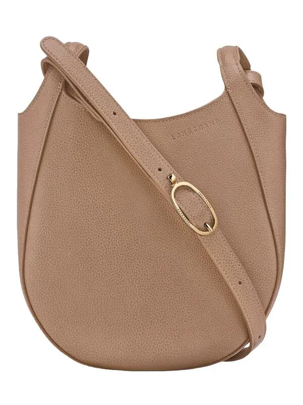 Longchamp Le Foulonne Leather Crossbody Bag - Biscuit