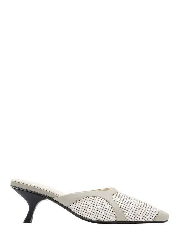 ST AGNI Perforated Kitten Heel - Off White