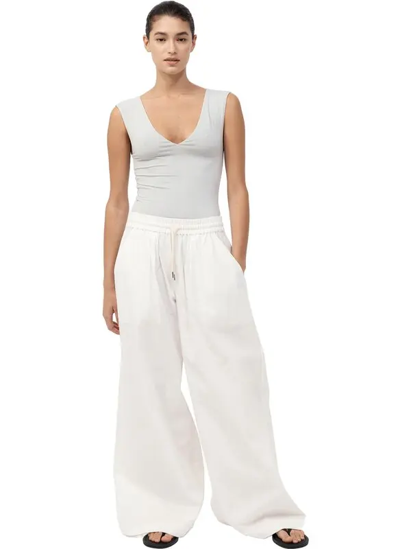 ST AGNI Everyday Drawstring Pants - White
