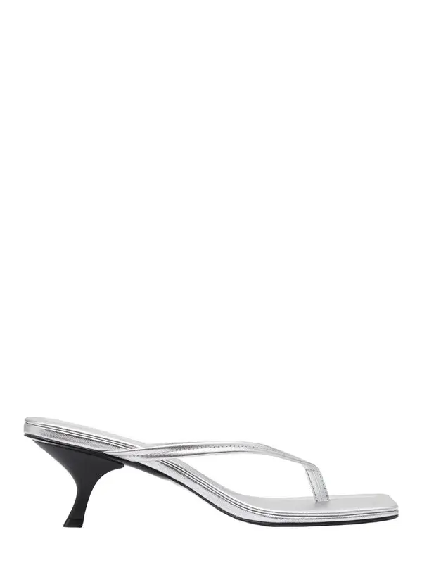 ST AGNI Thong Detail Heel - Silver