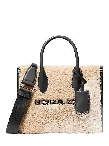 Michael Kors Small Faux Shearling Crossbody Bag - Black