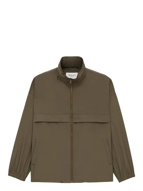 Saint Laurent Water-repellent Windbreaker Jacket - Green