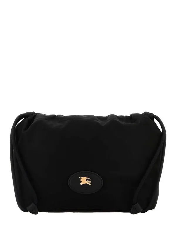 Burberry Horseshoe Reversible Pochette With Coulisse - Black