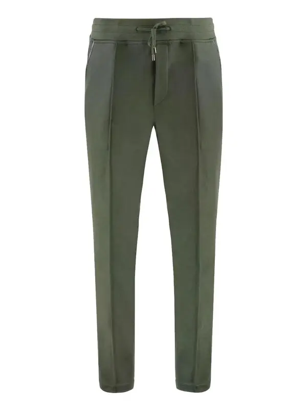 MOORER Pleated Drawstring Trousers - Green