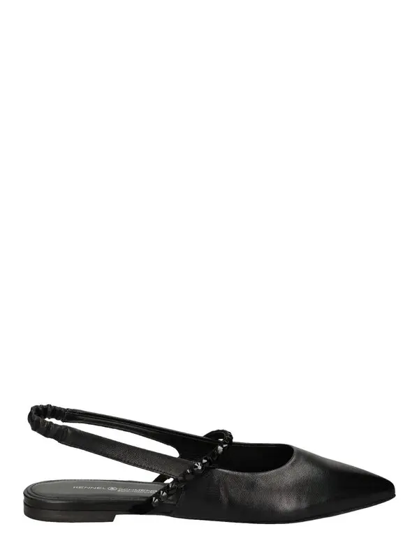 KENNEL&SCHMENGER Greta Leather Slingback Ballerinas - Black