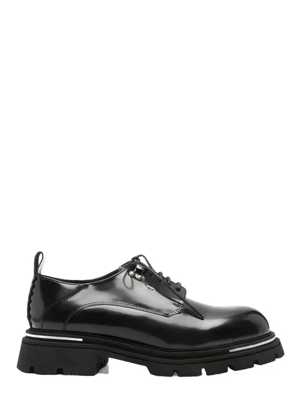 THE ANTIPODE Leather Platform Shoes - Black