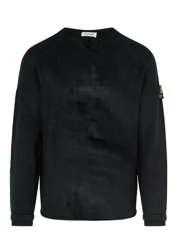 Premiata Logo-patch Crew-neck Sweater - Black