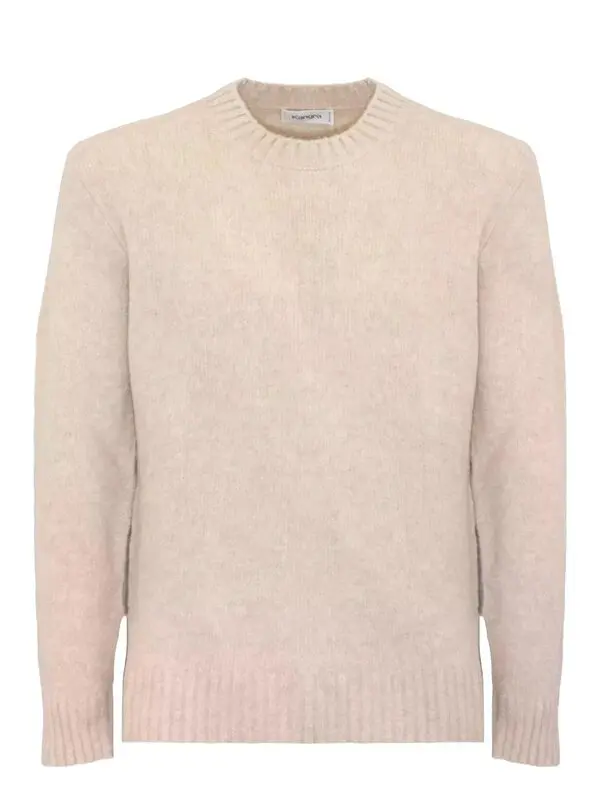KANGRA Ribbed-trim Crew-neck Sweater - Neutrals