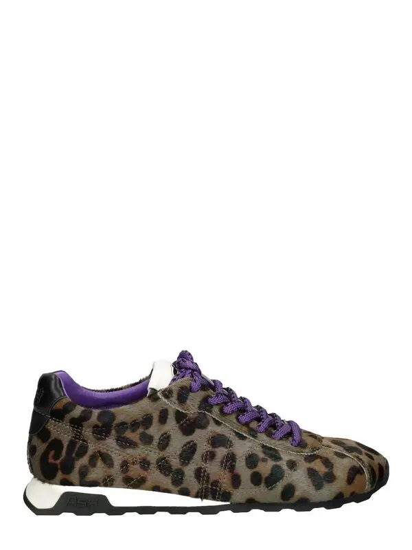 Ash Leopard-print Lace-up Sneakers - Brown