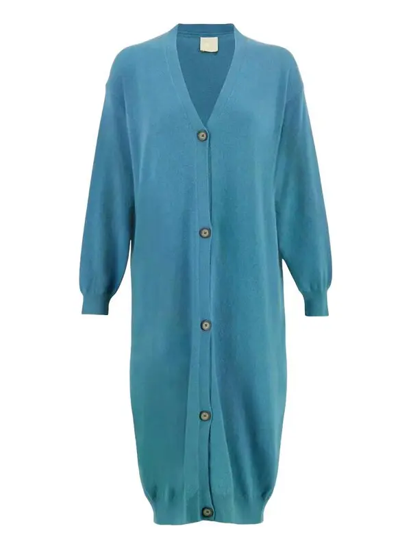 PAULA Button-front Cashmere Cardigan - Blue