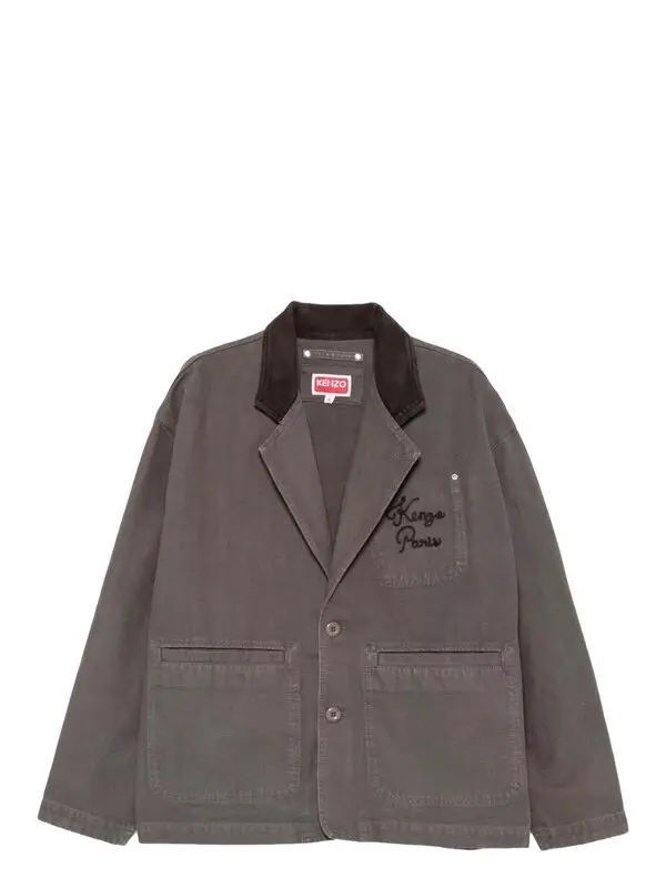 Kenzo Patch-pocket Cotton Jacket - Brown