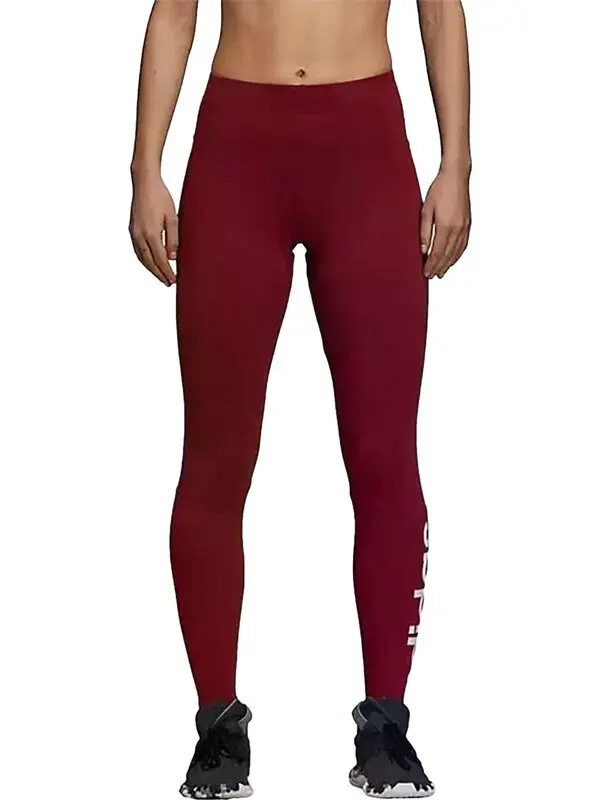 Adidas High-waisted Logo Leggings - Red