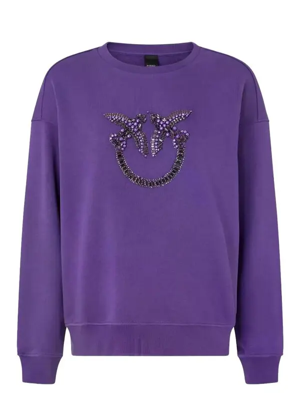 Pinko Embellished Bird Sweater - Purple