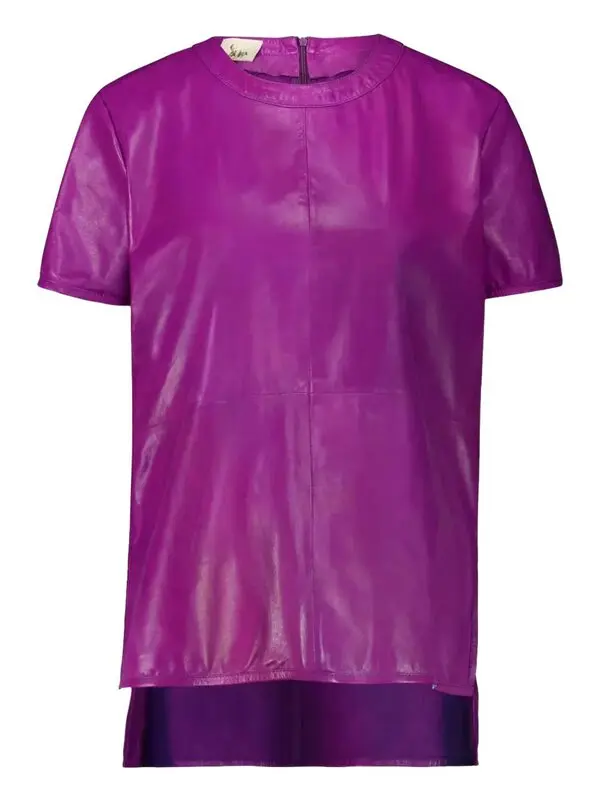 PAULA Paloma Leather T-shirt - Purple