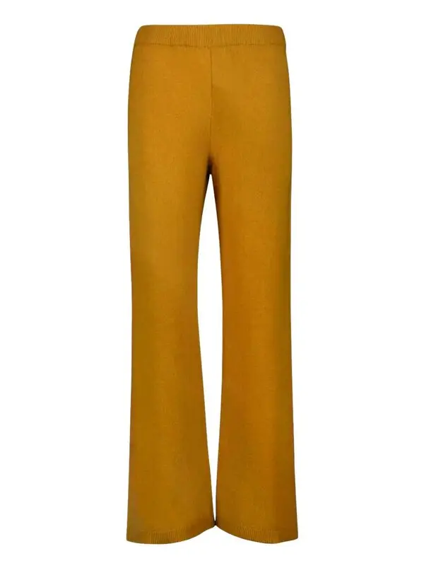 PAULA Nanna Wide-leg Knit Trousers - Yellow