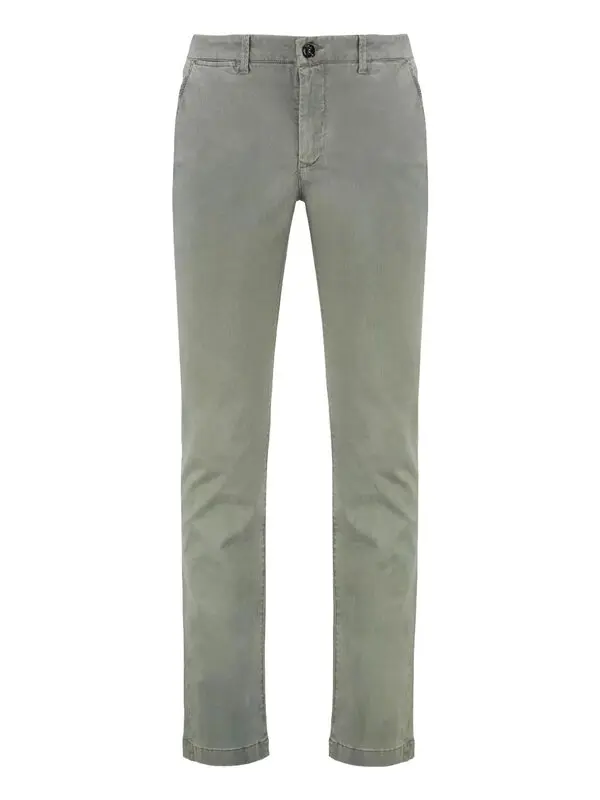 MOORER Button-fly Trousers - Green