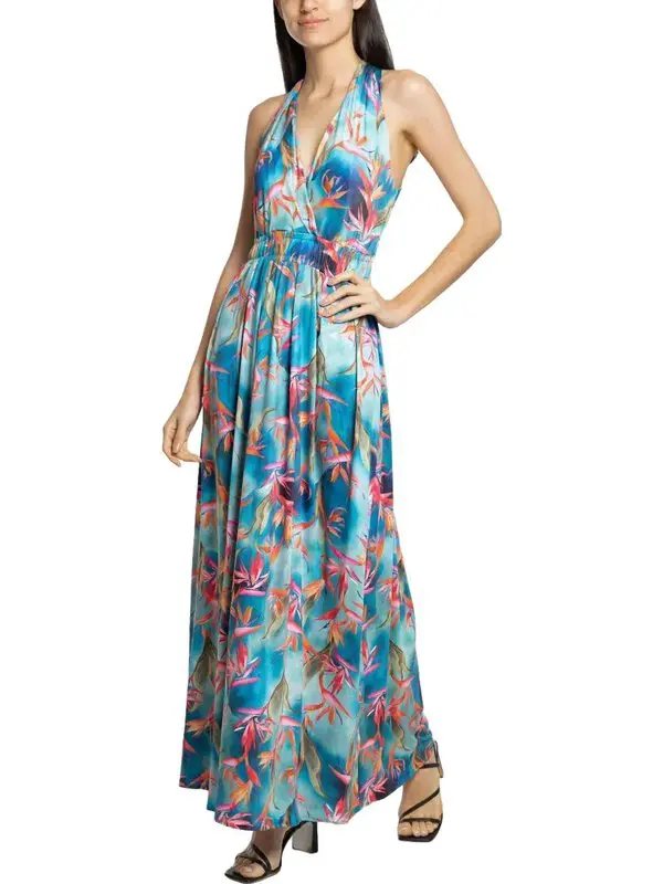 LYGIA & NANNY Floral-print Midi Day Dress - Blue